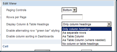 Oracle Business Intelligence OBIEE 101: OBIEE Column headings